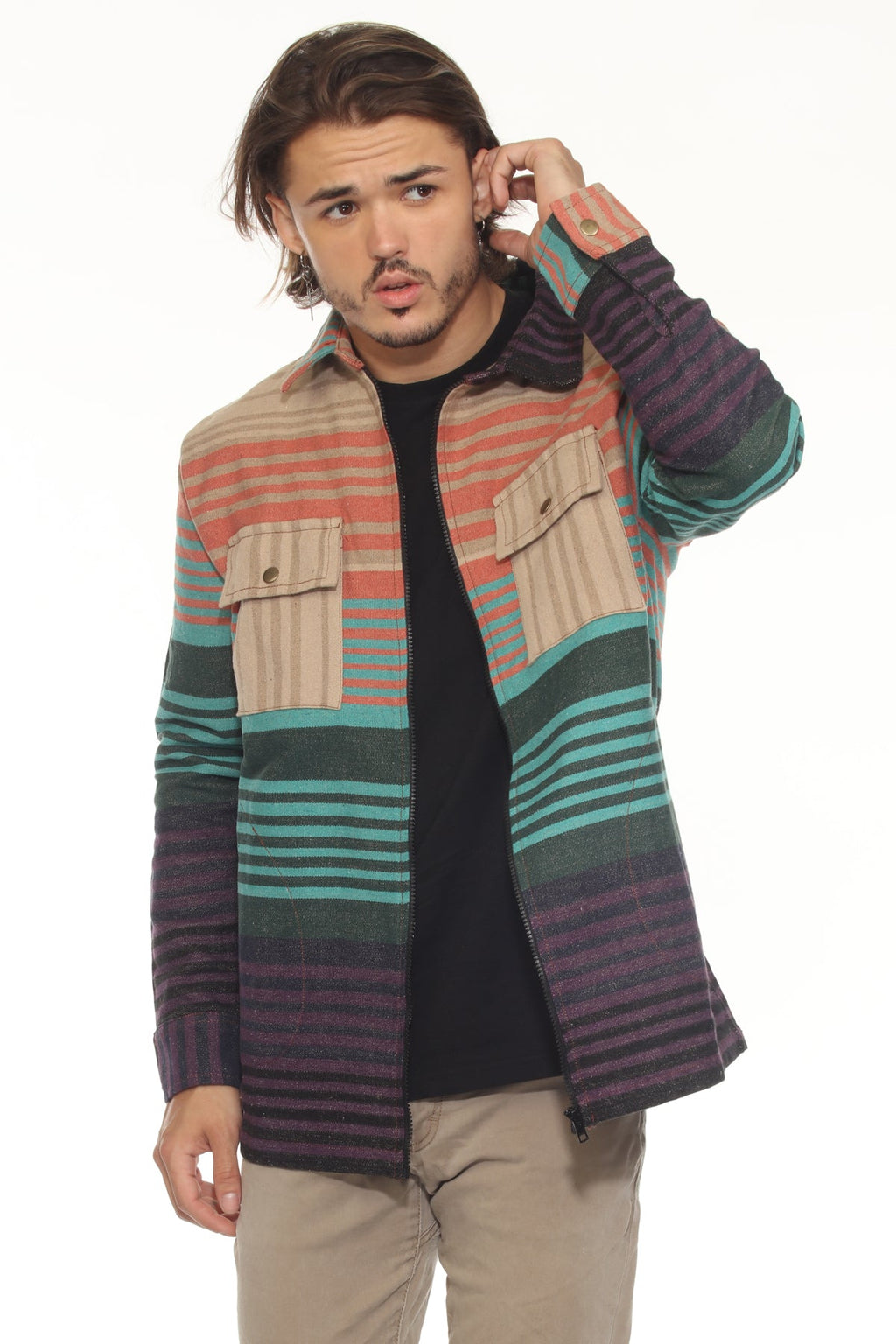 Sediment Zipper Shirt Jacket – Lakhay-Retail
