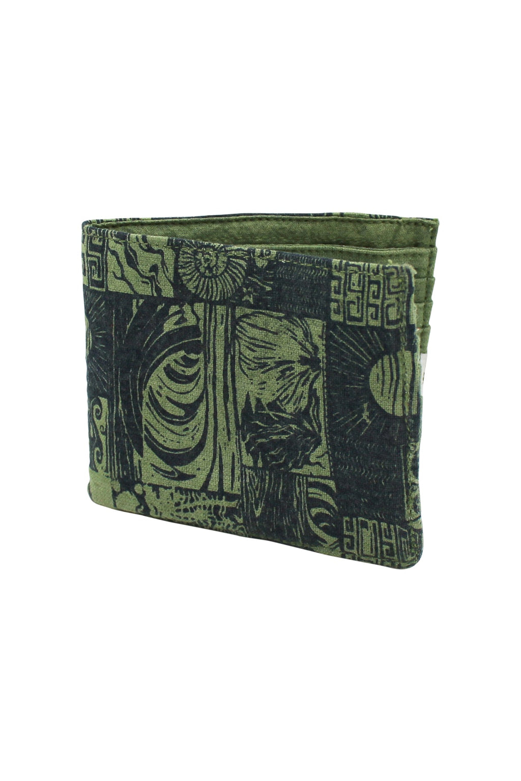 Surf The Wave Bifold Wallet - Cotton Canvas Wallet for Credit Cards and ...